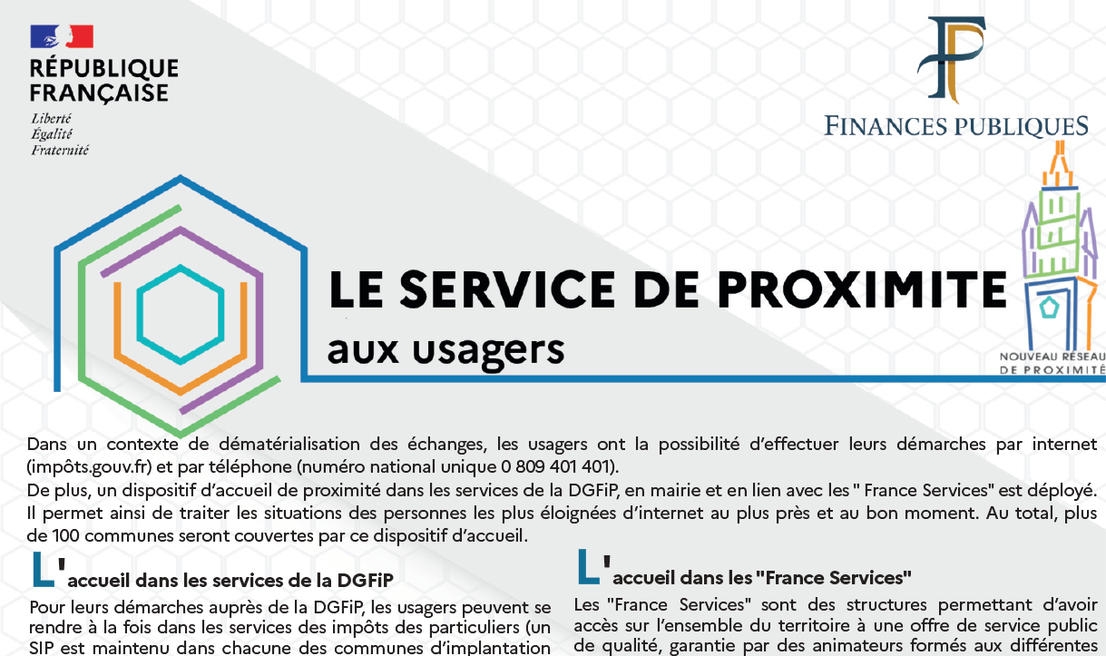 Finances publiques : Nouvelle organisation de vos services de proximité ...