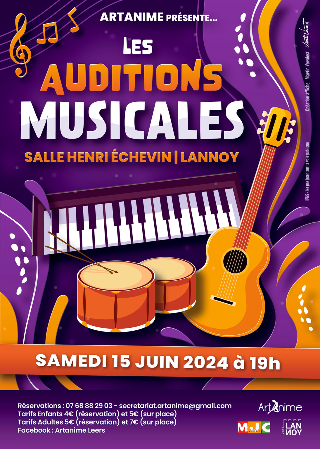 Artanime : Les Auditions Musicales 2024 – Ville de Lannoy